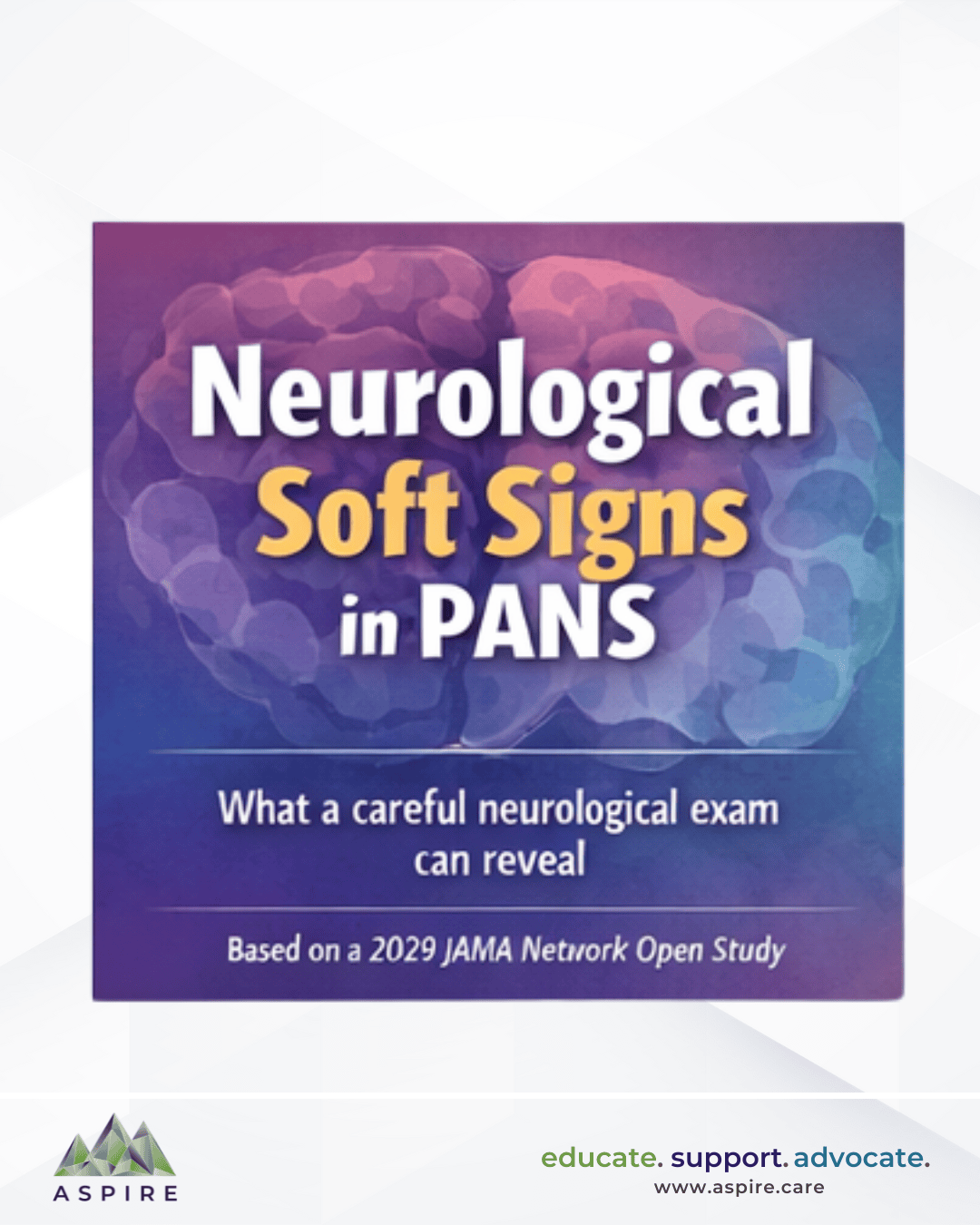Neurological Soft Signs in PANS - Aspire