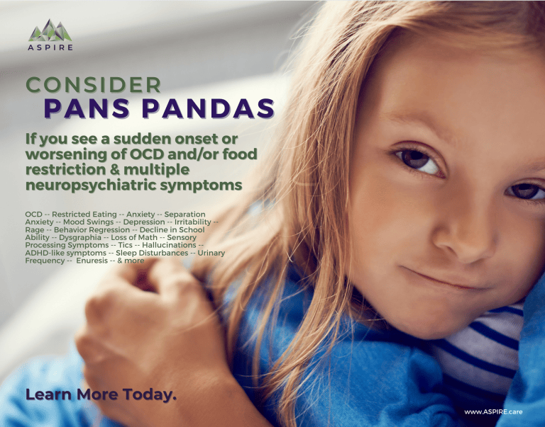 Flyer/Poster - PANS PANDAS Symptoms (version #1) - Aspire