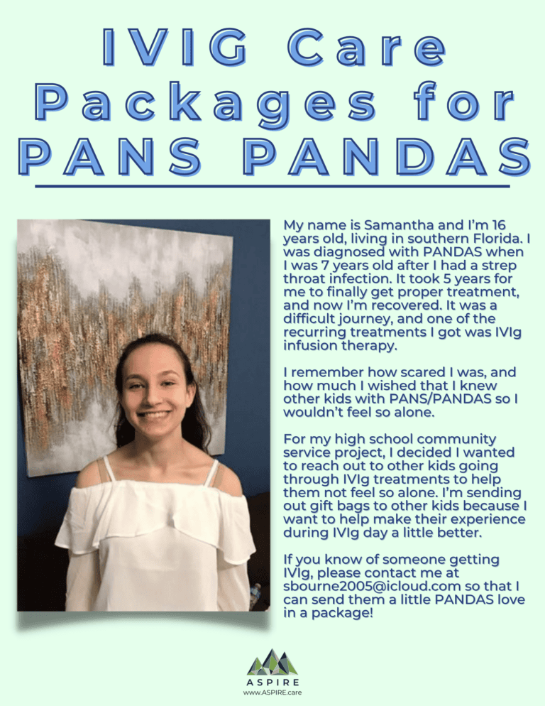 IVIG Care Packages for PANS PANDAS - Aspire