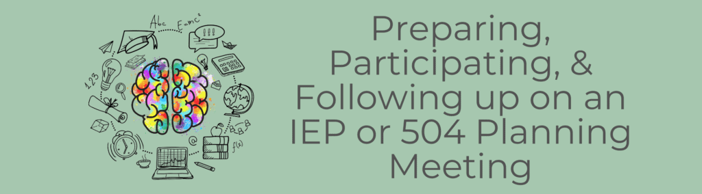 IEP or 504 Meeting - Preparation, Participation, & Follow Up - Aspire