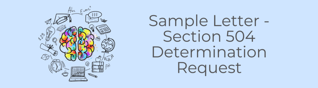 Sample Letter - Section 504 Determination Request - Aspire