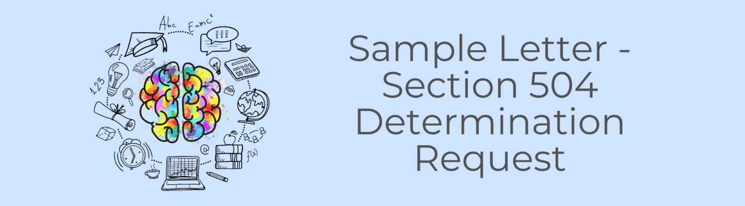 Sample Letter - Section 504 Determination Request - Aspire