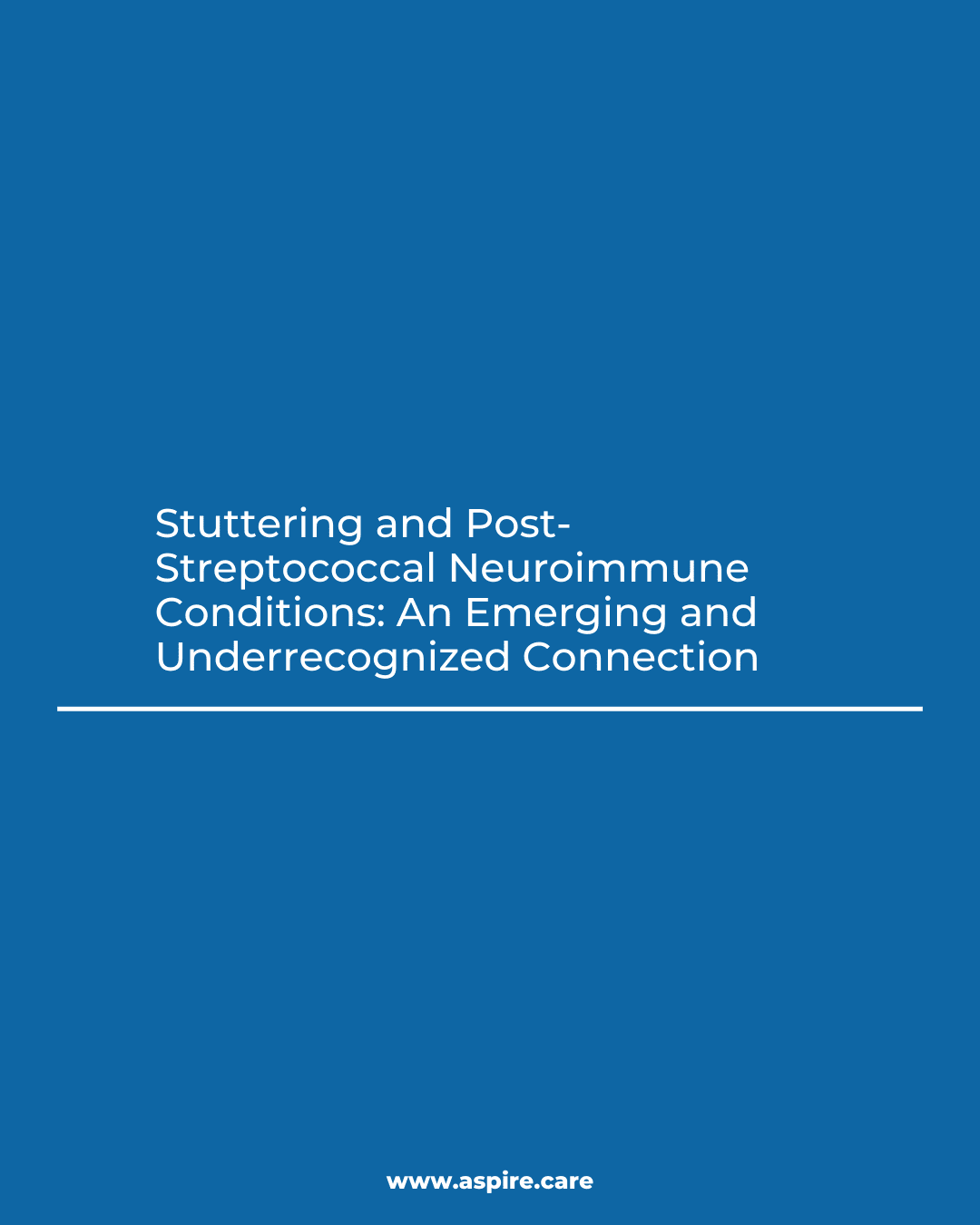 Stuttering and Post-Streptococcal Neuroimmune Conditions: An Emerging ...