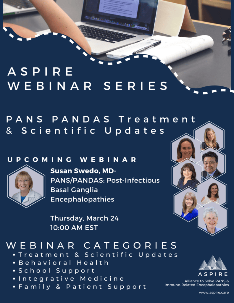 Webinar - Susan Swedo, MD - PANS and PANDAS Recognition, Diagnosis and ...